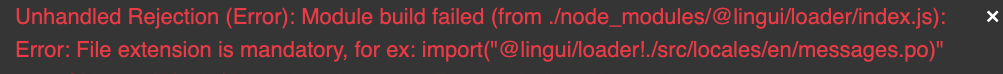 Linguiloader Not Working As Advertised Typescript · Issue 830 · Linguijs Lingui · Github 1472