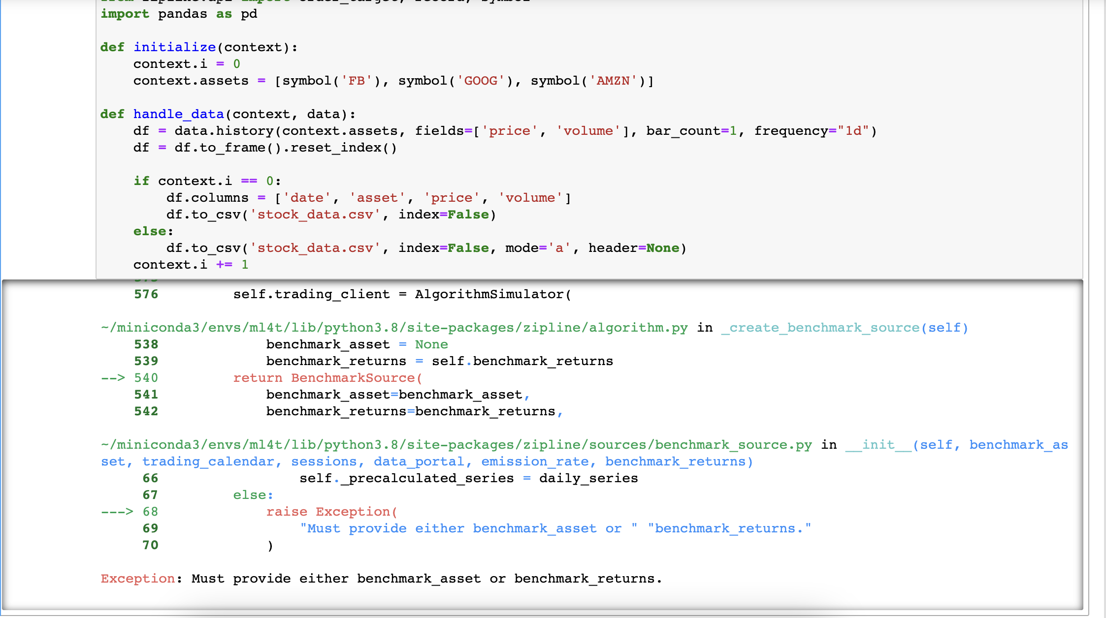 The zipline demo didn't work as expected. · Issue #194 · stefan-jansen ...