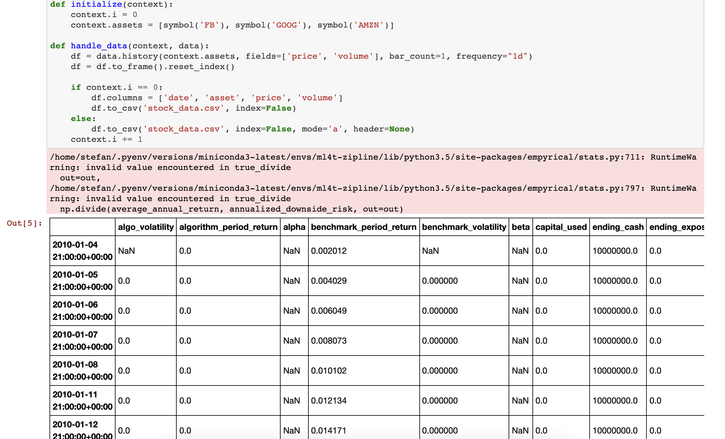 The zipline demo didn't work as expected. · Issue #194 · stefan-jansen/machine-learning-for ...