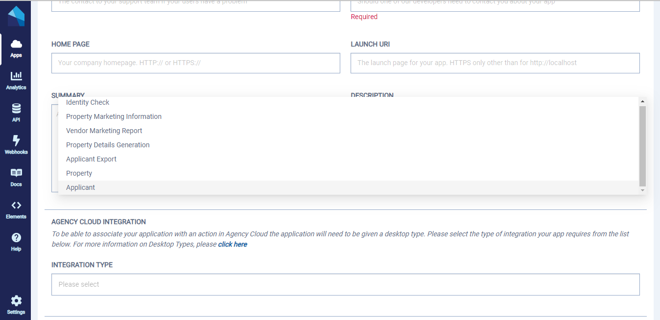 [Submit App] Should be fixed list of "Integration Types" field · Issue #1585 · reapit ...