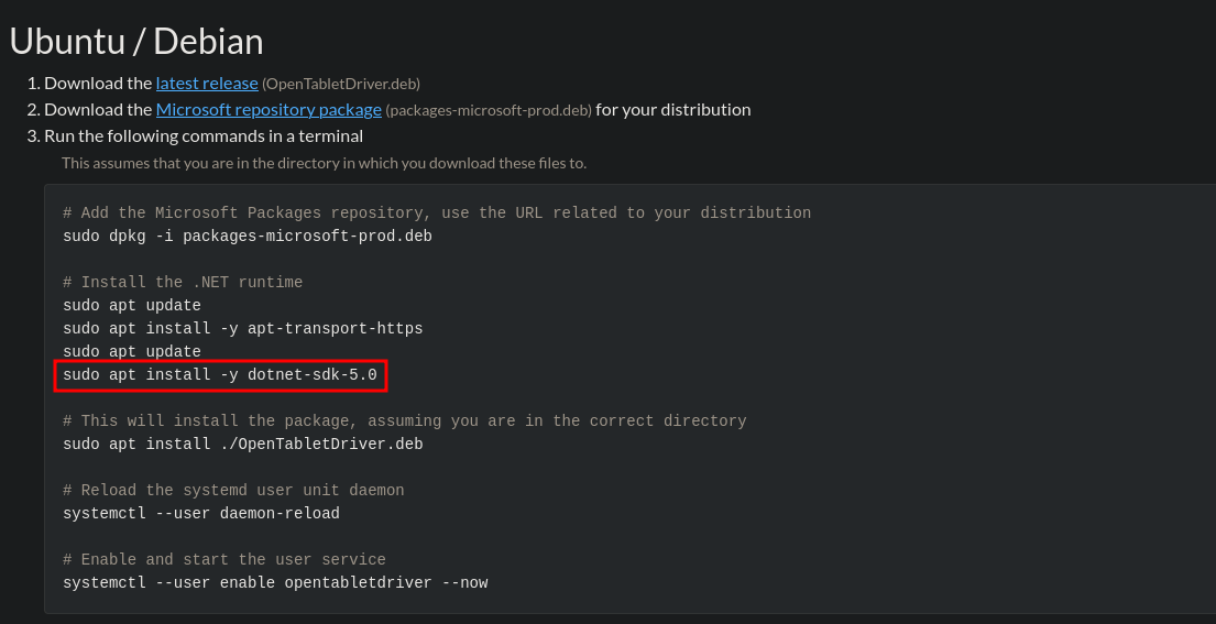 Debian/Ubuntu install guide is outdated pointing to dotnet 5 instead. · Issue #73 ...
