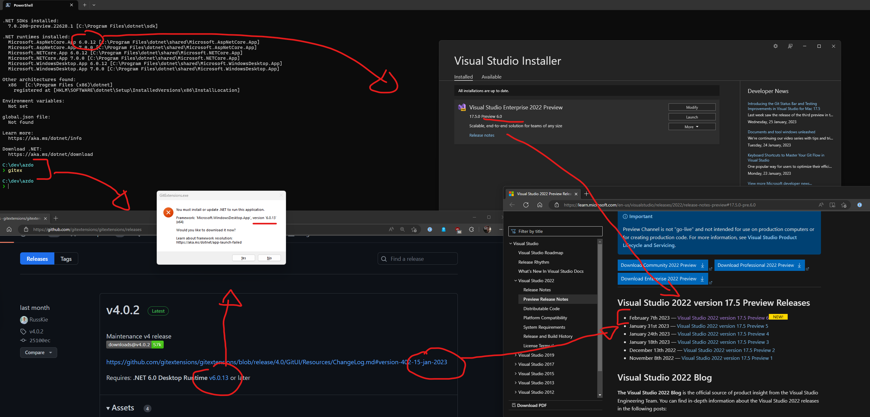Updating GitEx brick the app due to not being self contained publish · Issue #10669 ...