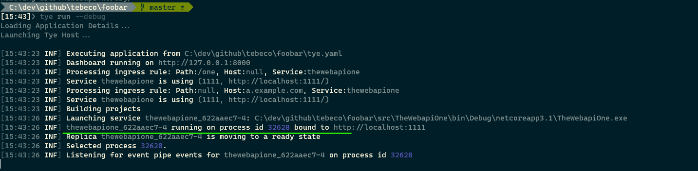 Debug should output what process id the debugger should be attached to · Issue #759 · dotnet/tye ...
