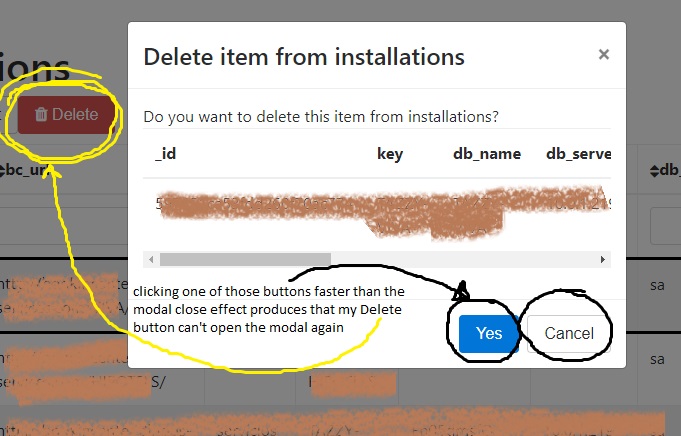 Modal corrupt after multiple clicks on ModalFooter buttons · Issue #530 · reactstrap/reactstrap ...