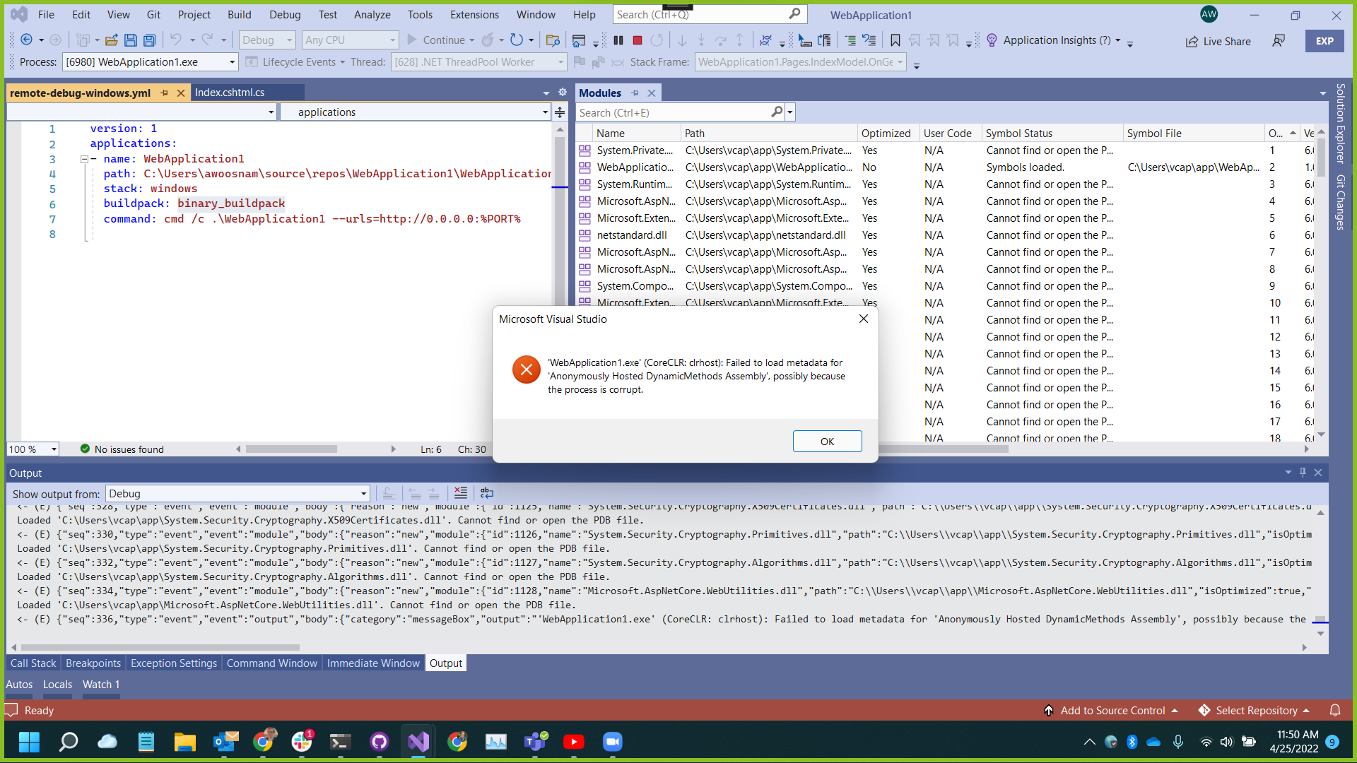 Display deployment dialog from remote debug window by atwoosnam · Pull Request #310 · vmware ...