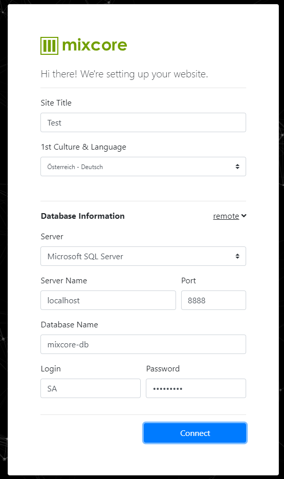 Cannot get past init screen · Issue #261 · mixcore/mix.core · GitHub