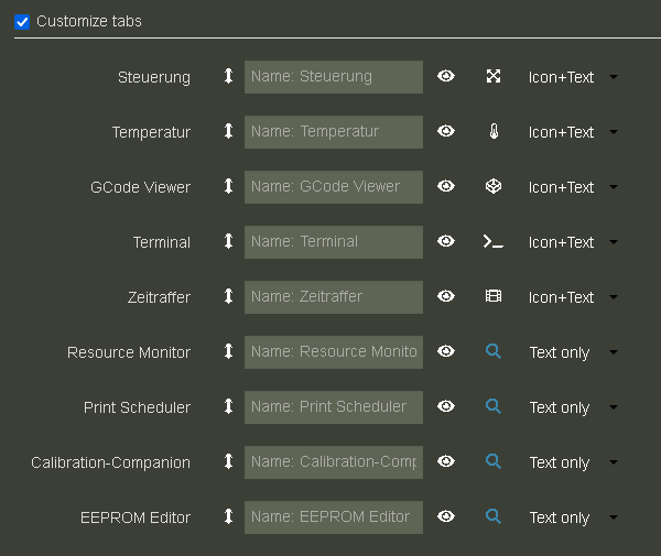 Main Tabs ordering doesn't work · Issue #202 · LazeMSS/OctoPrint-UICustomizer · GitHub