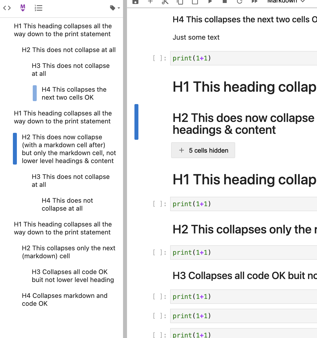 Heading Collapse Not Working If Level 1 · Issue 10714 · Jupyterlab