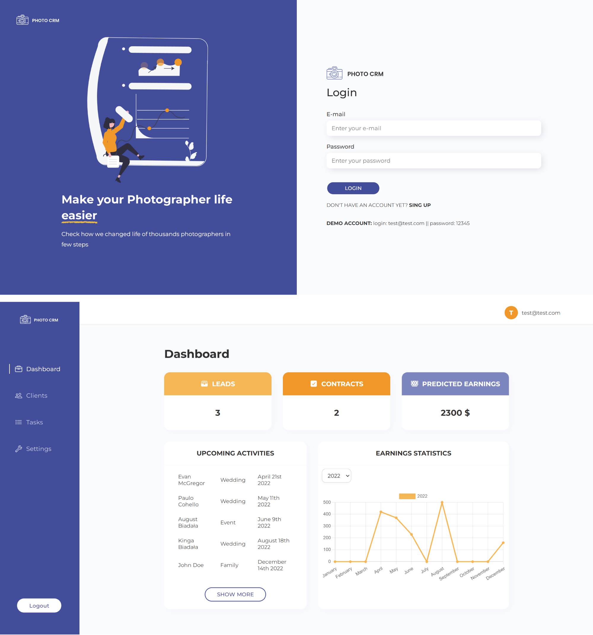 GitHub - rfracer/crm-photo-mern: CRM for photographers based on MERN ...