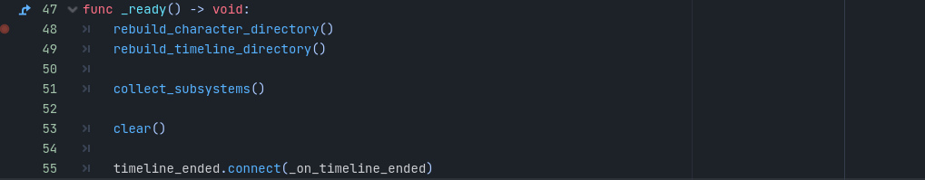 Can't connect the signal 'timeline_ended' in my script. Noob Friendly 👍 · Issue #1485 · dialogic ...