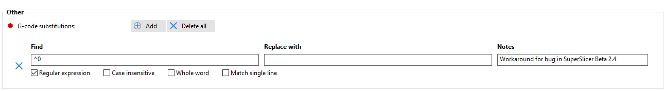 Retraction and set bed temperature G-codes are prefixed with a leading ...