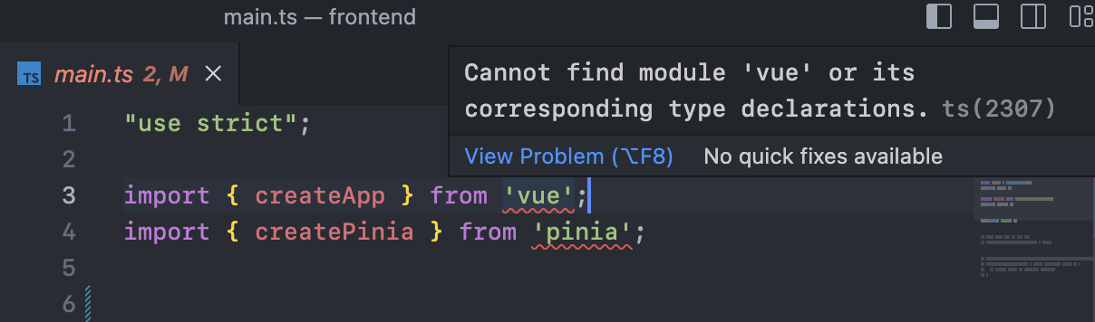 The JS/TS language service immediately crashed 5 times. The service will not be restarted ...
