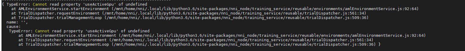 v2 config AML start experiment error · Issue #3612 · microsoft/nni · GitHub