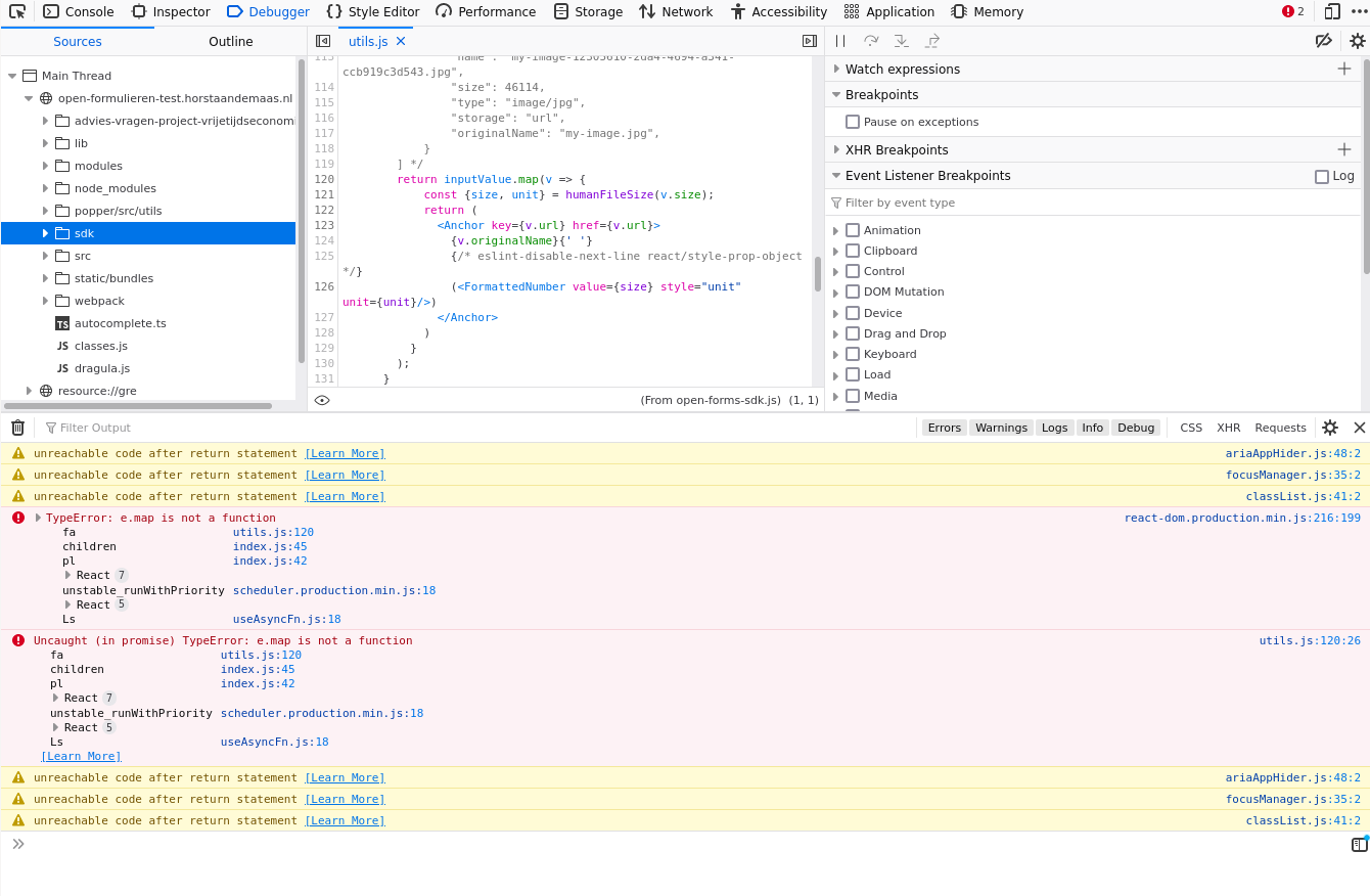 Toevoegen van een bijlage leidt tot een Javascript error op de ...