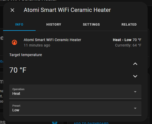 Request support for [Atomi Smart WiFi Ceramic Heater] · Issue #428 · make-all/tuya-local · GitHub