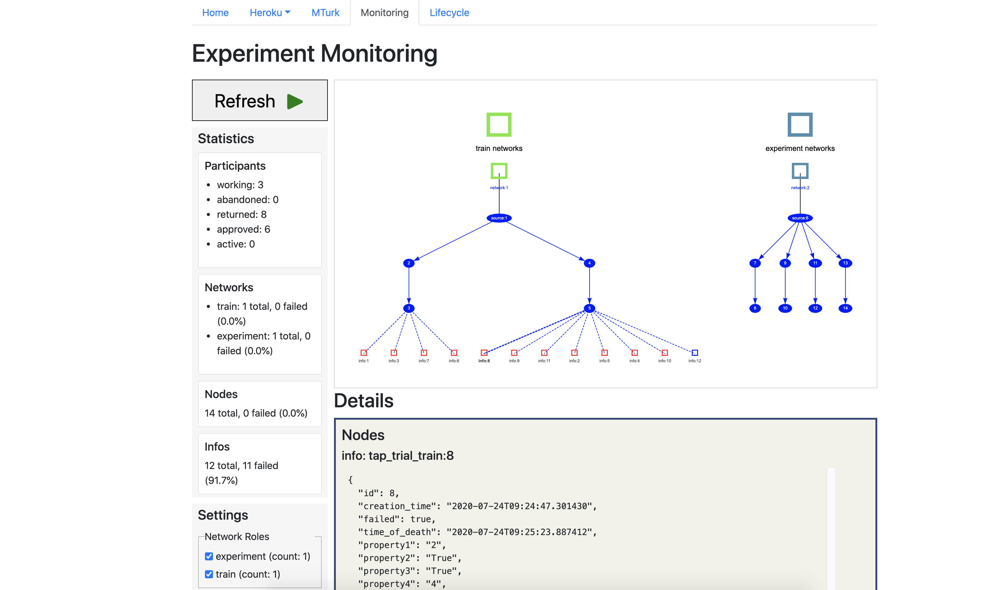 Dashboard Displaying Large Object Jsons · Issue 2283 · Dallingerdallinger · Github
