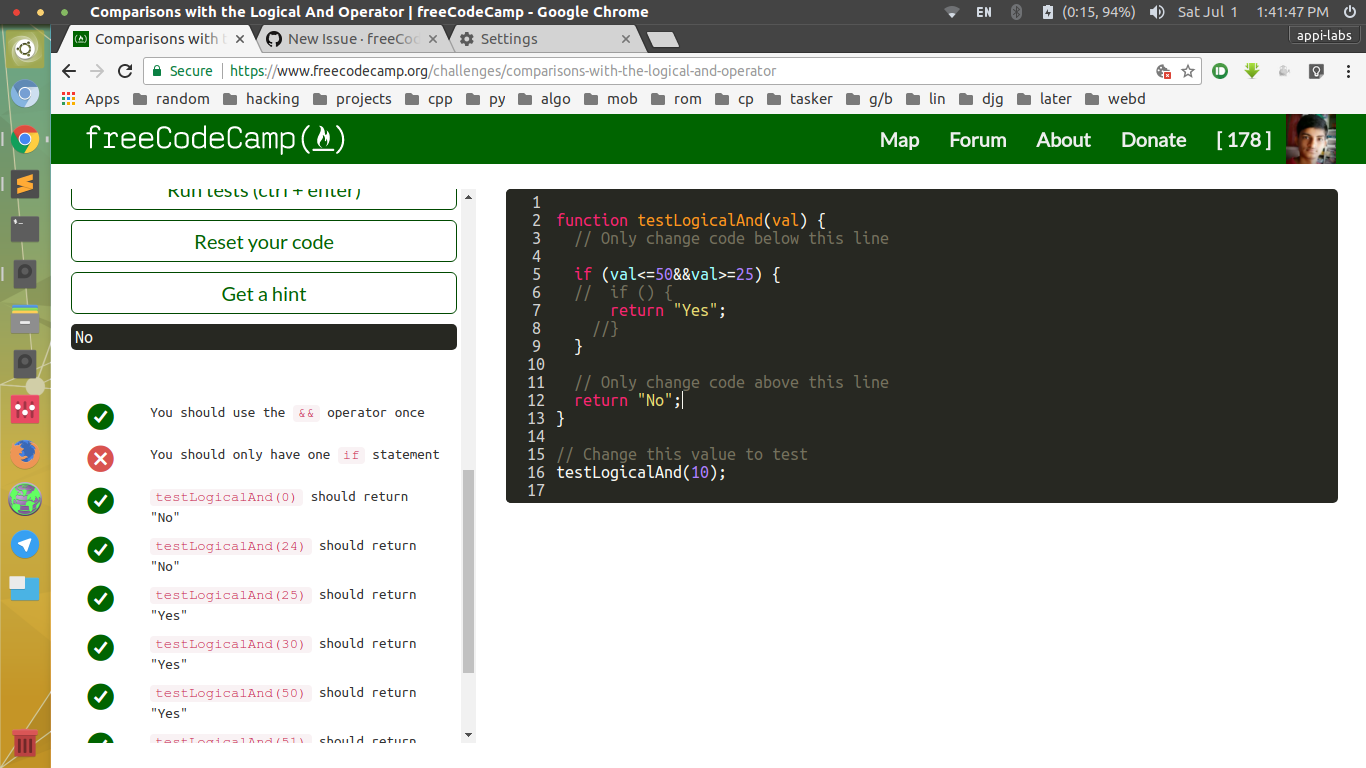 Bug in challenge#178 · Issue #15575 · freeCodeCamp/freeCodeCamp · GitHub