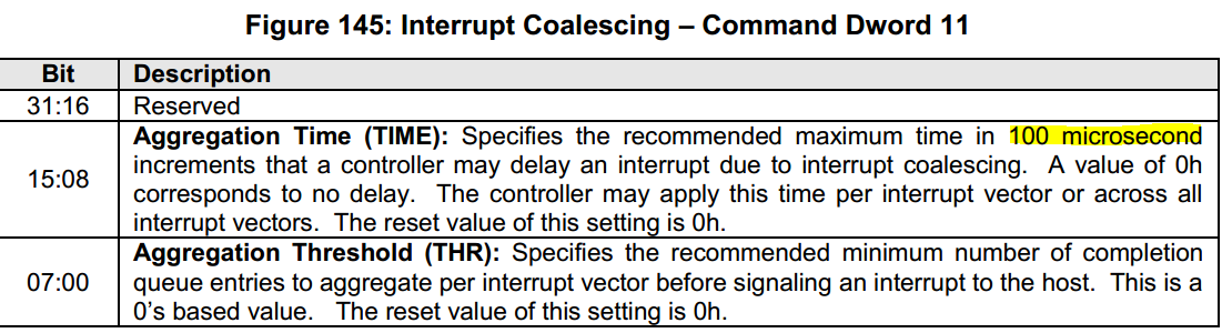NVMe Command Get Feature Fid=0x8 Aggregation Time unit should be us, rather than ms · Issue #246 ...