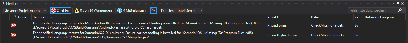 [Bug] Prism.Forms targets errors · Issue #1926 · PrismLibrary/Prism · GitHub