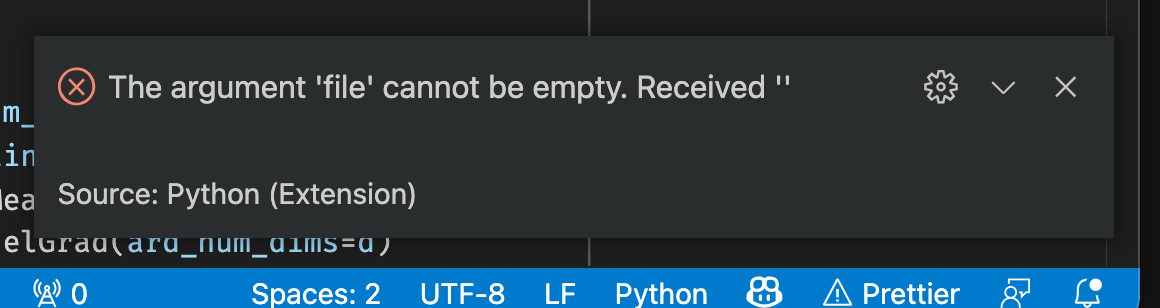 Pop up The Argument file Cannot Be Empty Received Appears When 