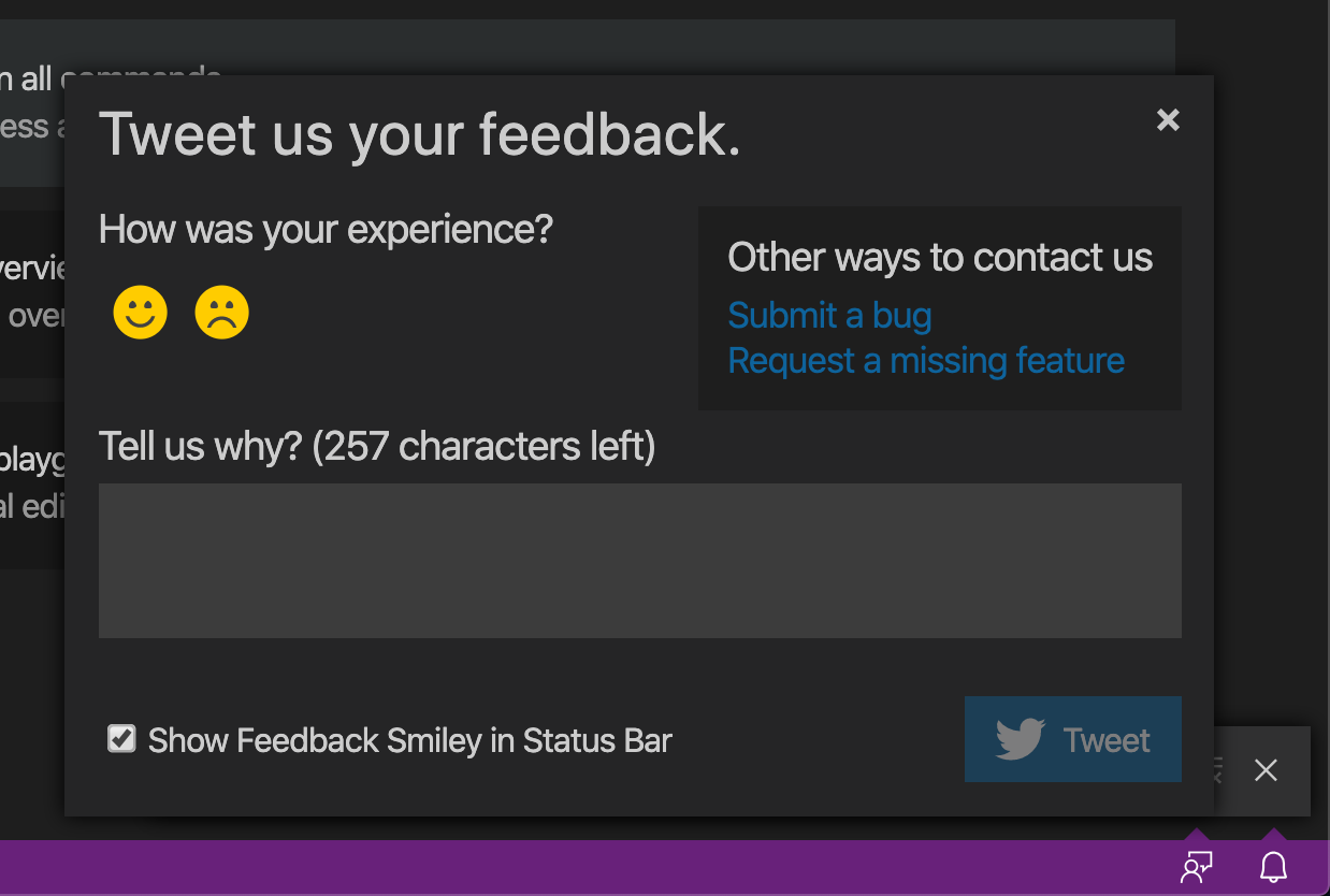 Do not allow feedback and notifications center at the same time · Issue ...