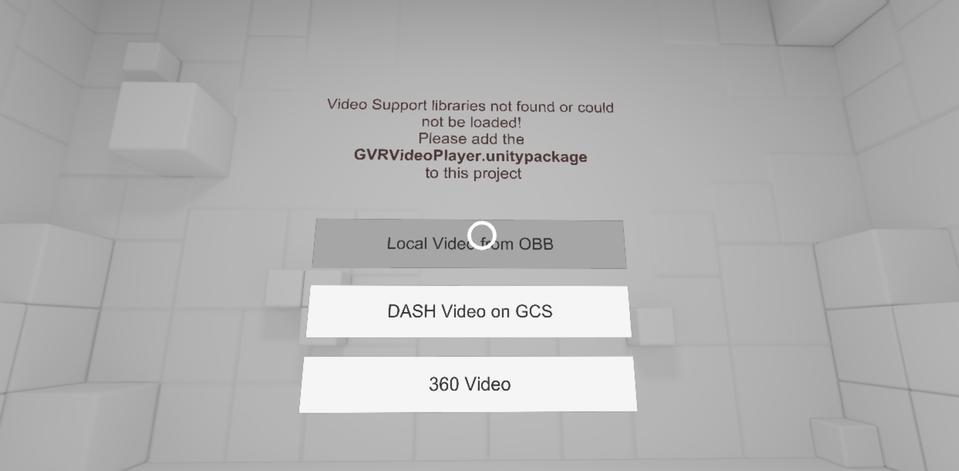 Always show "Video Support libraries not found or could not be loaded! Please add the ...