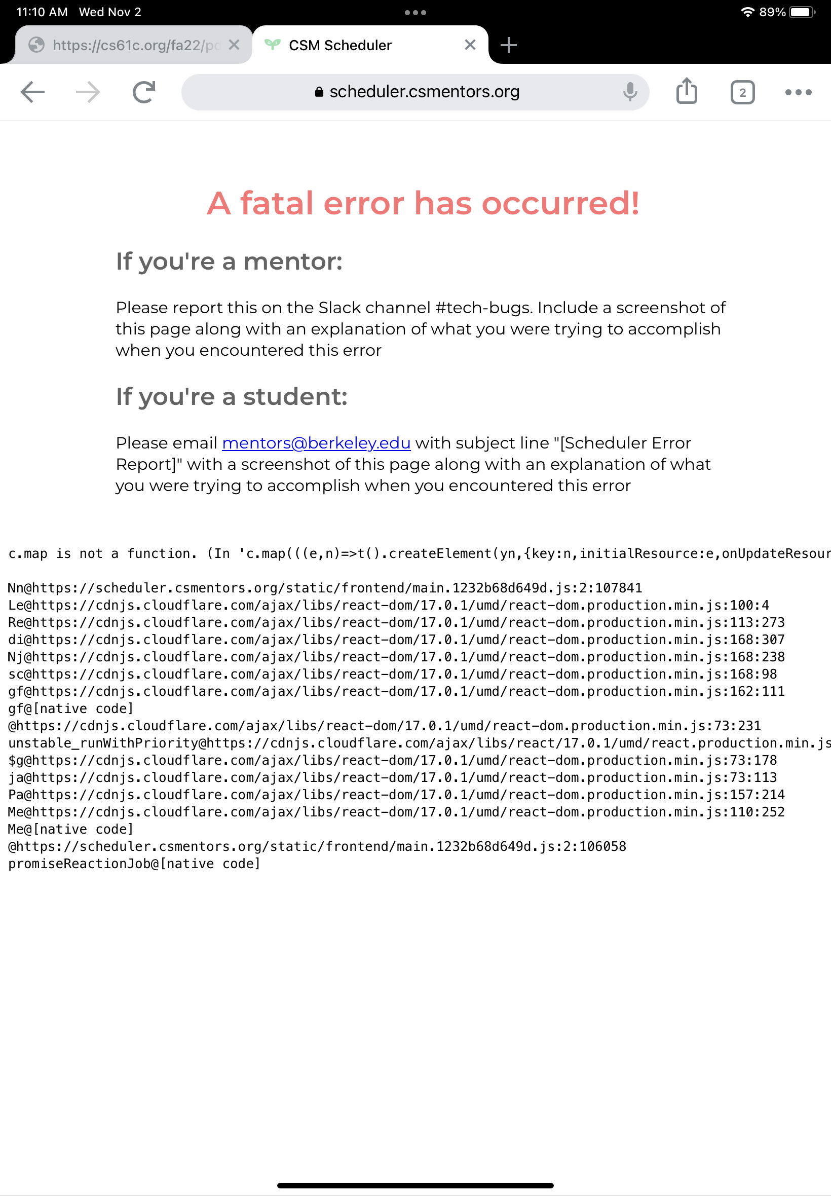 Resources Page Access Error · Issue 334 · Csmberkeleycsmweb · Github