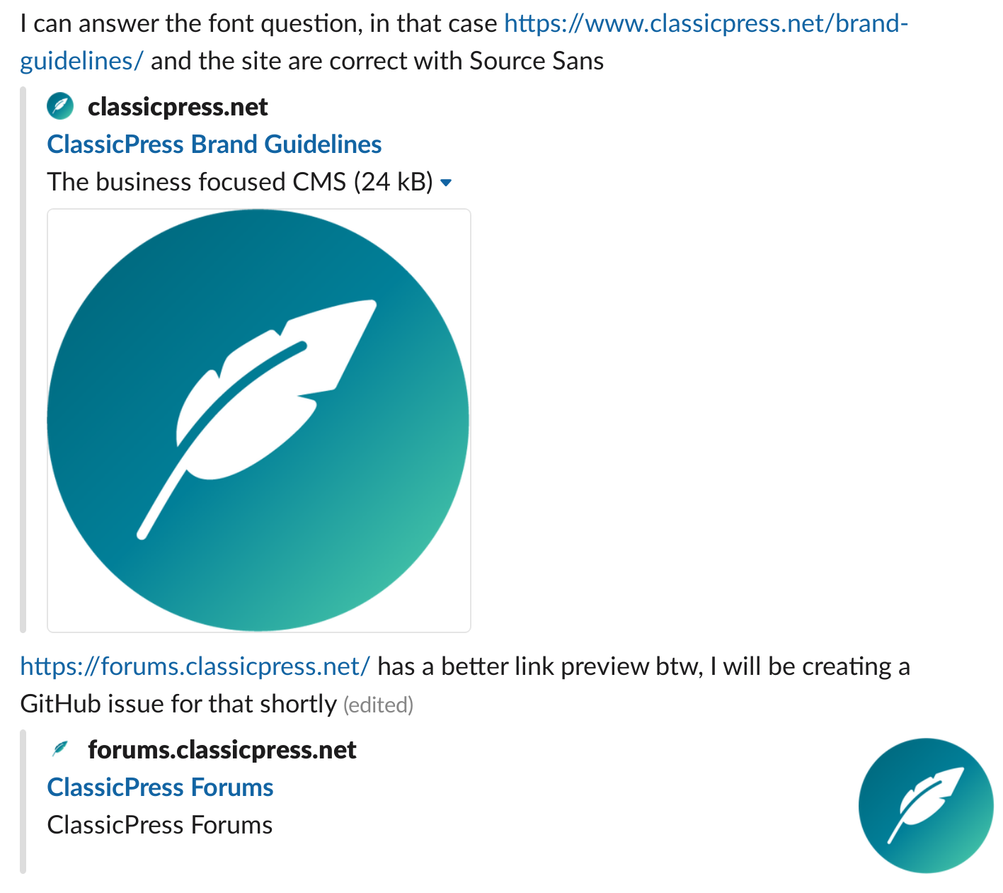 Better link previews in Slack · Issue #2 · ClassicPress/site-www · GitHub