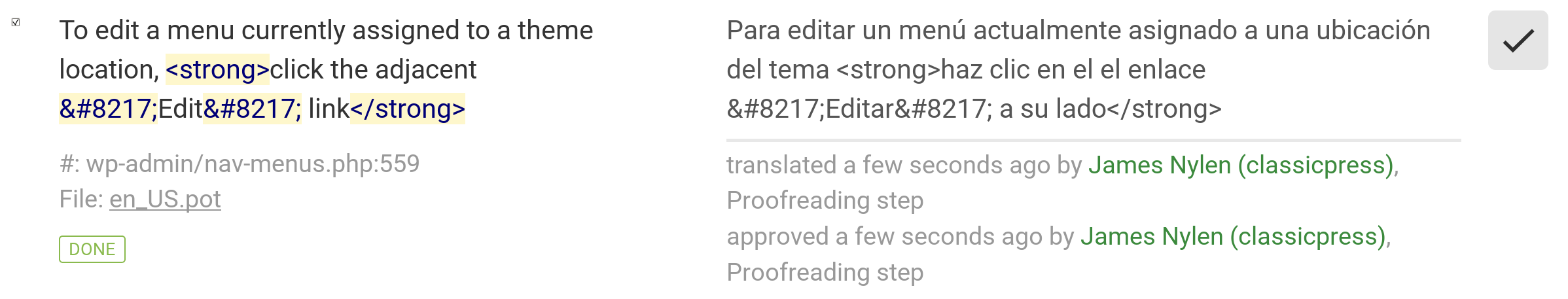 Translations: Issues with source strings · Issue #109 · ClassicPress/ClassicPress-v1 · GitHub