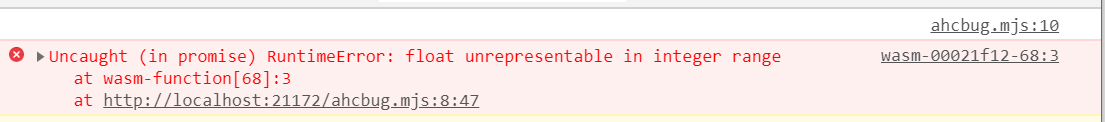 [Bug or wrong usage?] RuntimeError: float unrepresentable in integer range · Issue #105 · tweag ...
