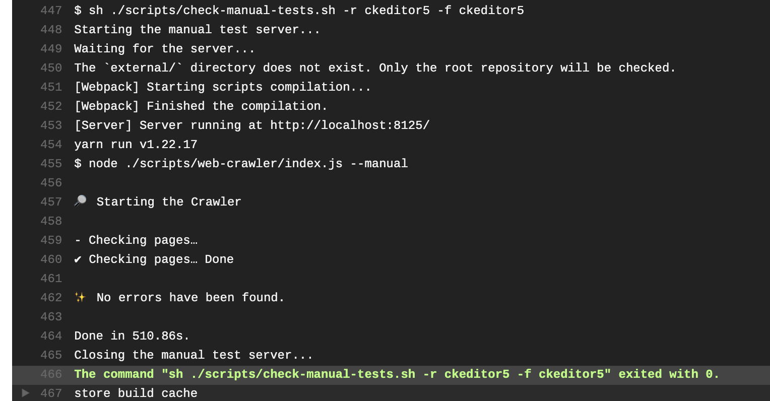 Manual tests validation fails on CI · Issue #10982 · ckeditor/ckeditor5 ...