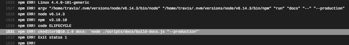 Building nightly docs stopped working · Issue #1076 · ckeditor/ckeditor5 · GitHub