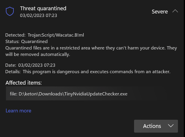 v1.16.4 is automatically deleted by windows defender · Issue #164 · ElPumpo ...