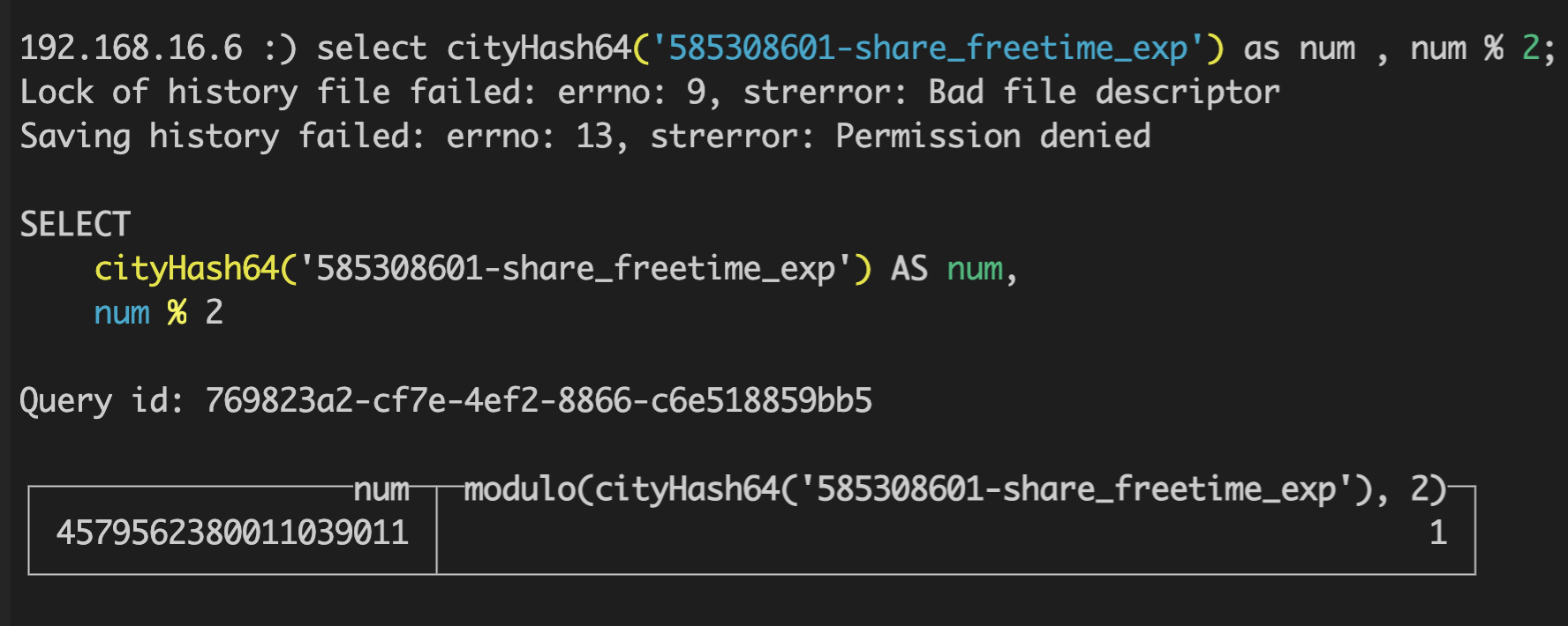 Result Of Cityhash64 Is Not Right · Issue 5906 · Getredashredash · Github 