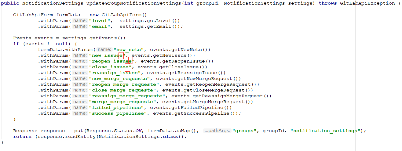 NotificationSettingsApi: the event key has an extra e · Issue #437 · gitlab4j/gitlab4j-api · GitHub