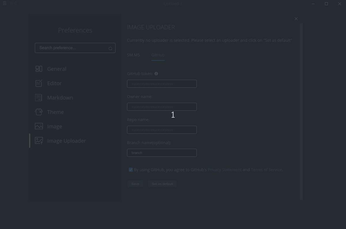 GitHub image uploader cannot be set as default uploader · Issue #1247 · marktext/marktext · GitHub
