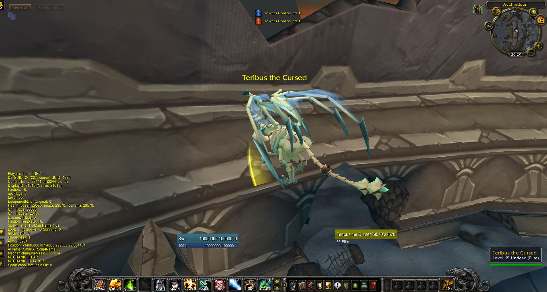 [NPC] `Teribus the Cursed` doesn't fly around Aunchindoun · Issue #11814 · azerothcore ...