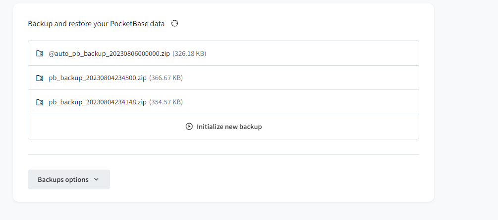 Feature Request: Custom backup prefix · Issue #3066 · pocketbase/pocketbase · GitHub