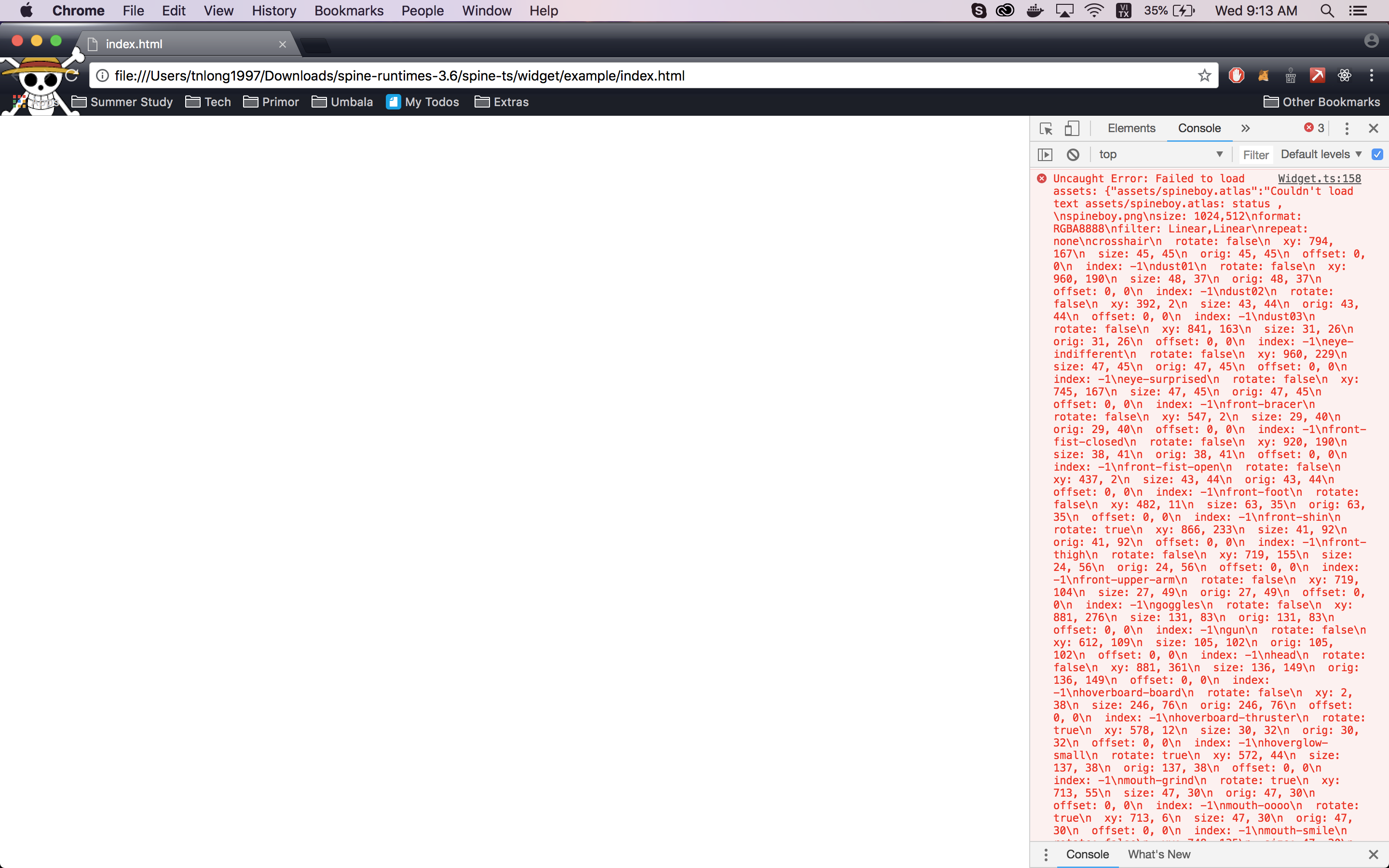 [ts] [widget] Spine doesn't showed up when running example · Issue #1140 · EsotericSoftware ...