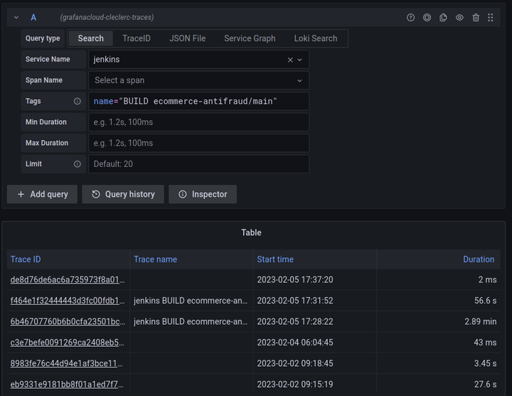 [Grafana Cloud Traces - search]"Span Name" search criteria seems to be ignored · Issue #63197 ...