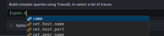 [Trace Explorer] Autocompletion suggests fields `span.name` and `.name` but queries fail · Issue ...