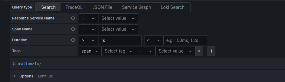 [TraceQL] Support traceDuration in new TraceQL builder · Issue #69007 ...