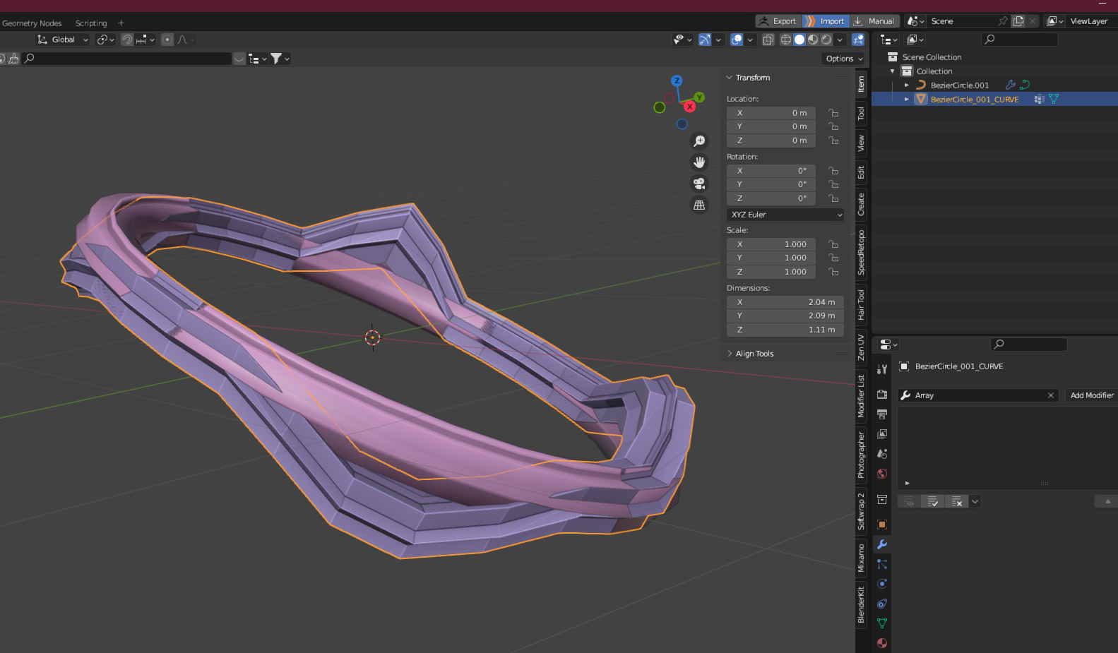 export a curve with modifiers in blender to zbrush, swap and keep modifiers · Issue #413 ...