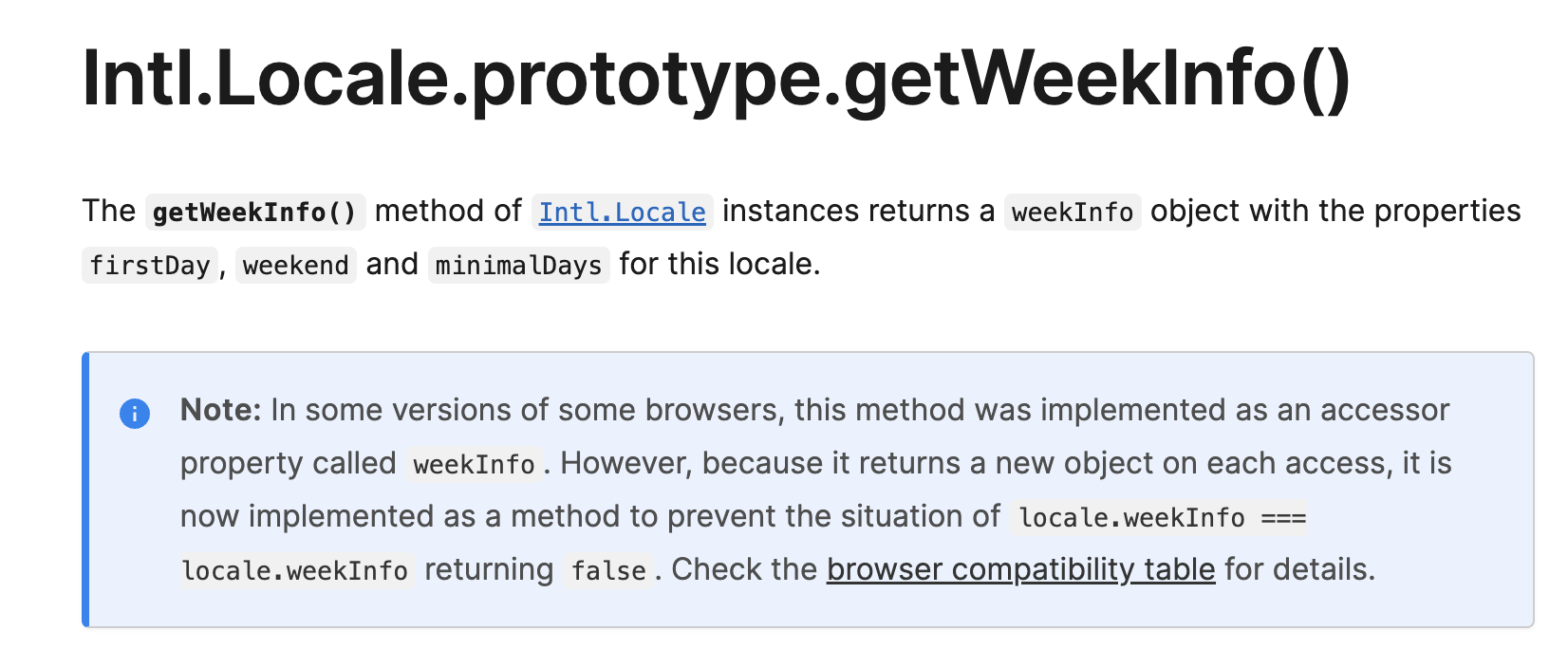 Rename `weekInfo` to `getWeekInfo` to be spec compliant · Issue #4134 · formatjs/formatjs · GitHub