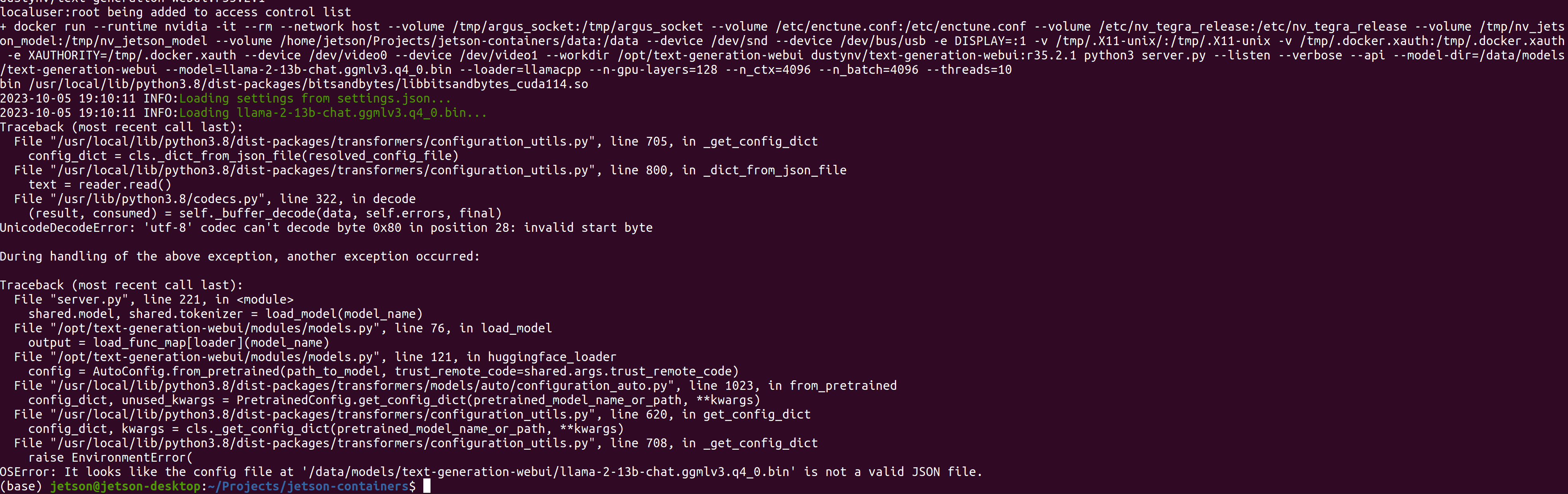 Not download models on llamaspeak · Issue #299 · dusty-nv/jetson-containers · GitHub
