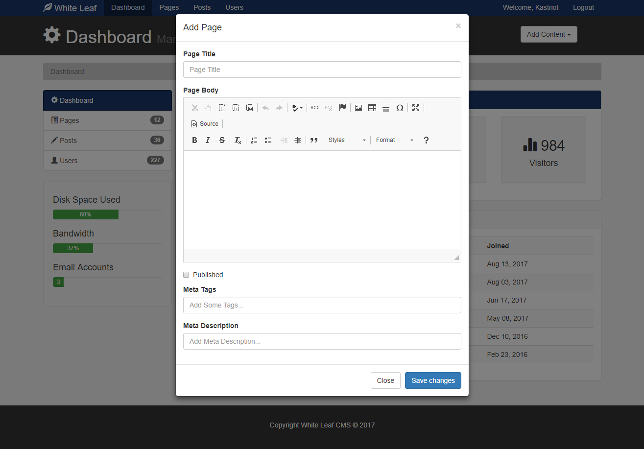 GitHub - kastriotadili/CMS-Template-Theme: A front end to the back end ...
