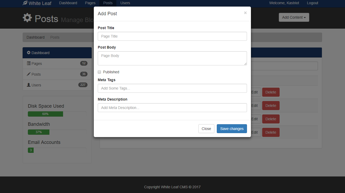GitHub - kastriotadili/CMS-Template-Theme: A front end to the back end ...
