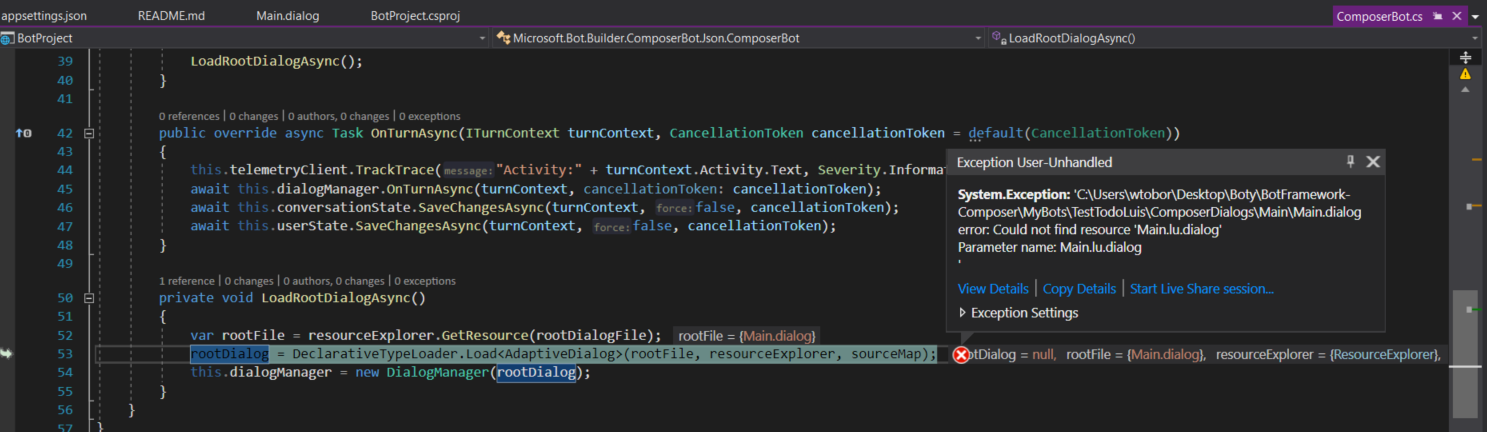 Error: Could not find resource 'Main.lu.dialog' · Issue #1569 · microsoft/BotFramework-Composer ...