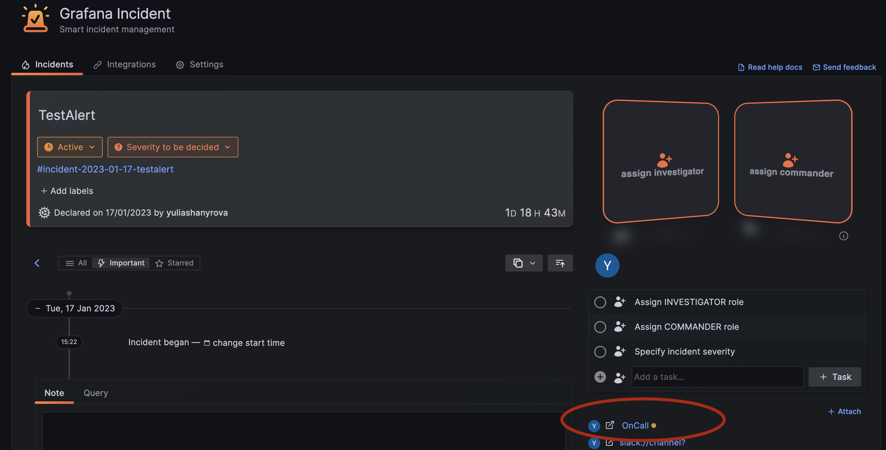 Docs for Declare Incident feature · Issue #1156 · grafana/oncall · GitHub