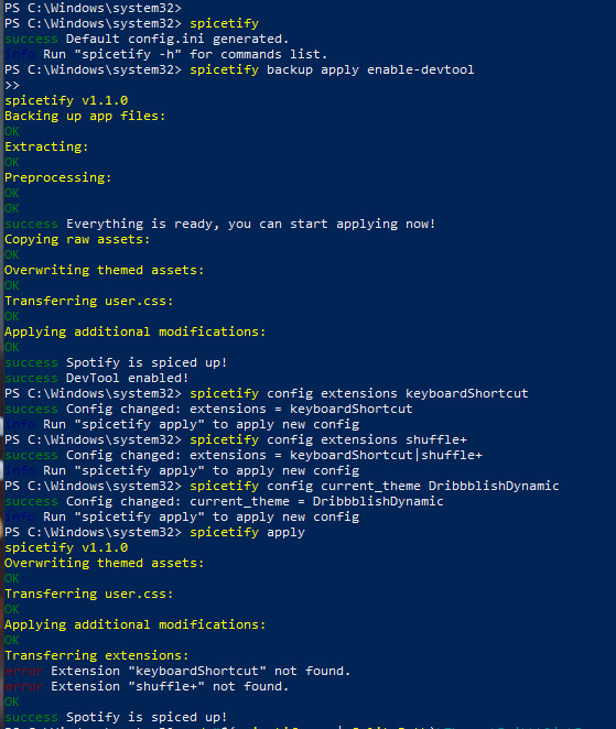 Cant install extensions · Issue #384 · spicetify/cli · GitHub